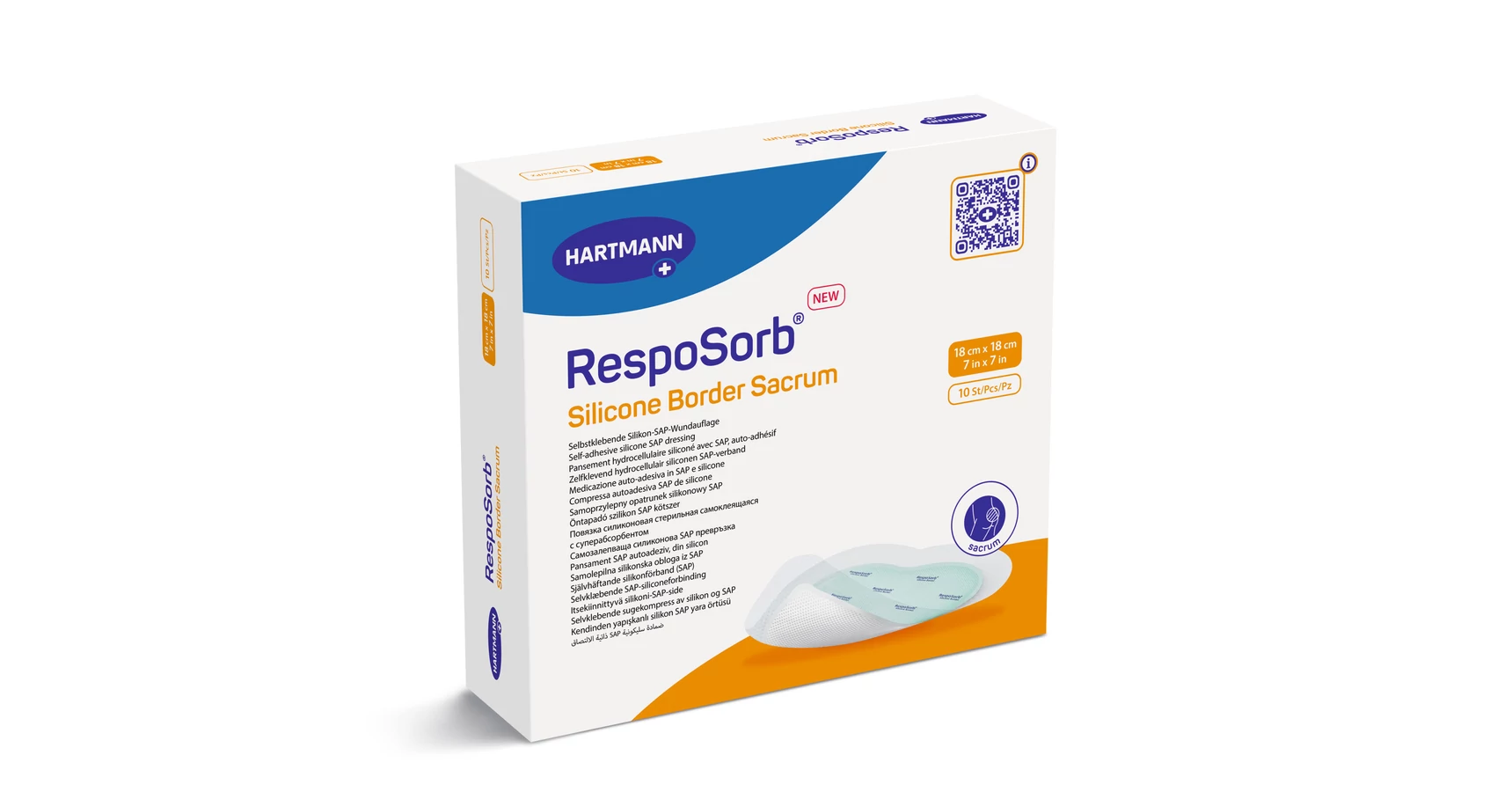 RespoSorb® Silicone Border Sacrum (18x18 cm; 10 db) - HARTMANN, NEAK ...