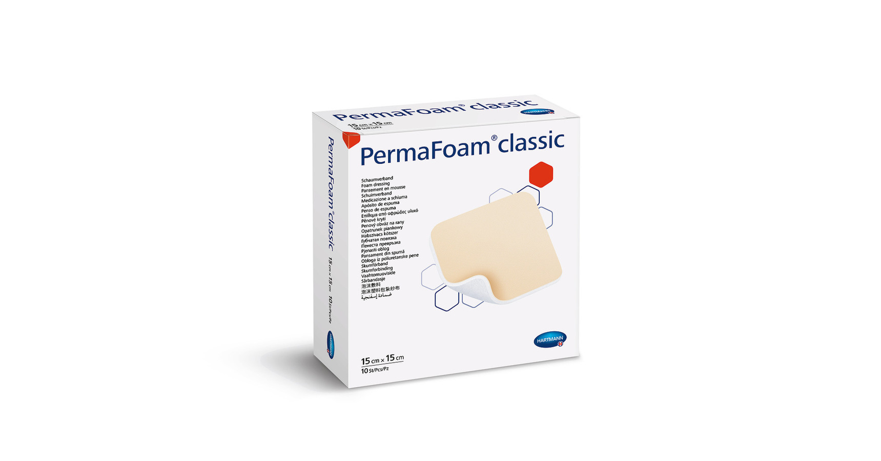 PermaFoam® Classic habszivacs kötszer (15x15 cm; 10 db) - HARTMANN ...