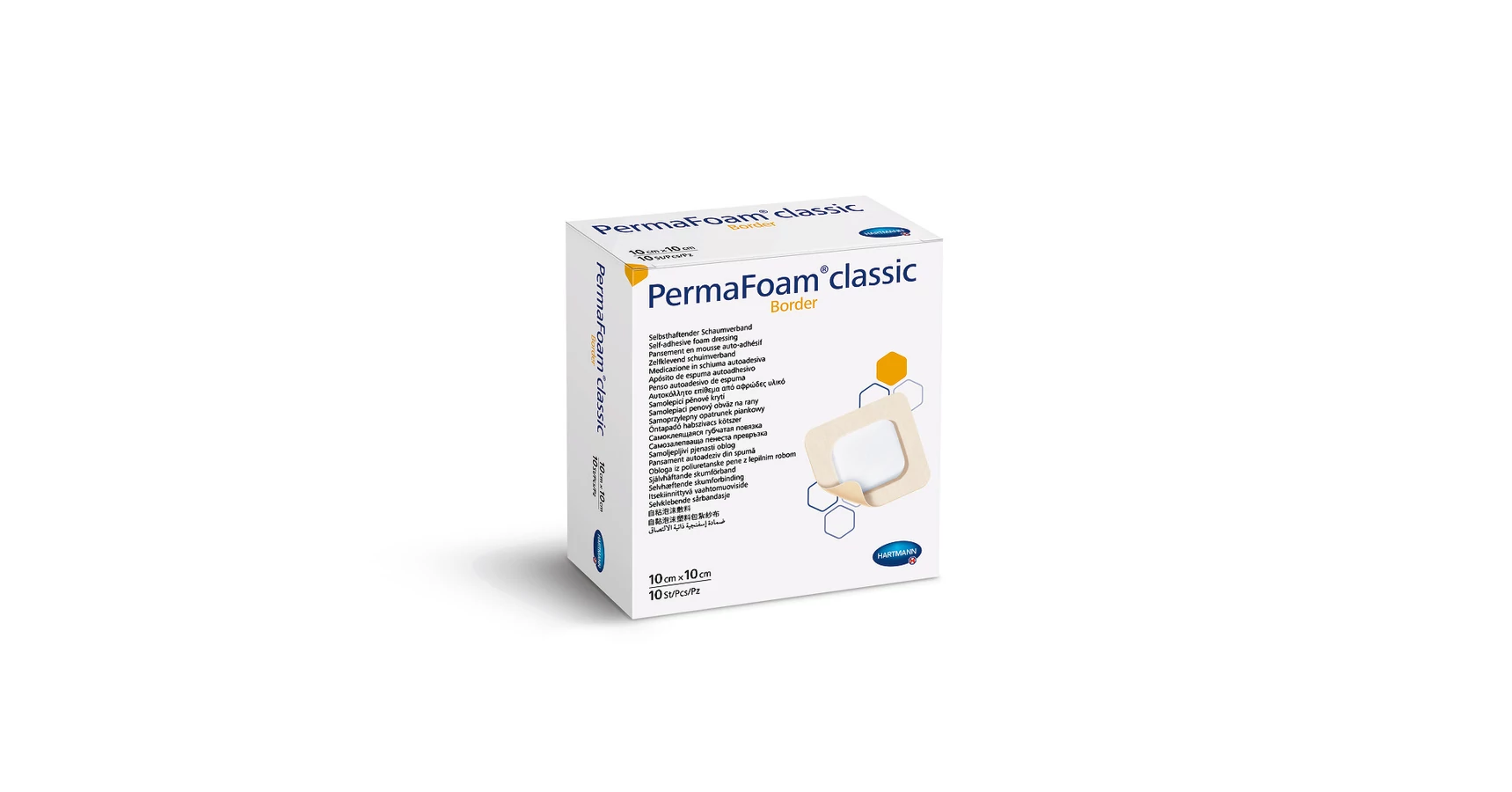 PermaFoam® Classic Border habszivacs kötszer (10x10 cm; 10 db ...