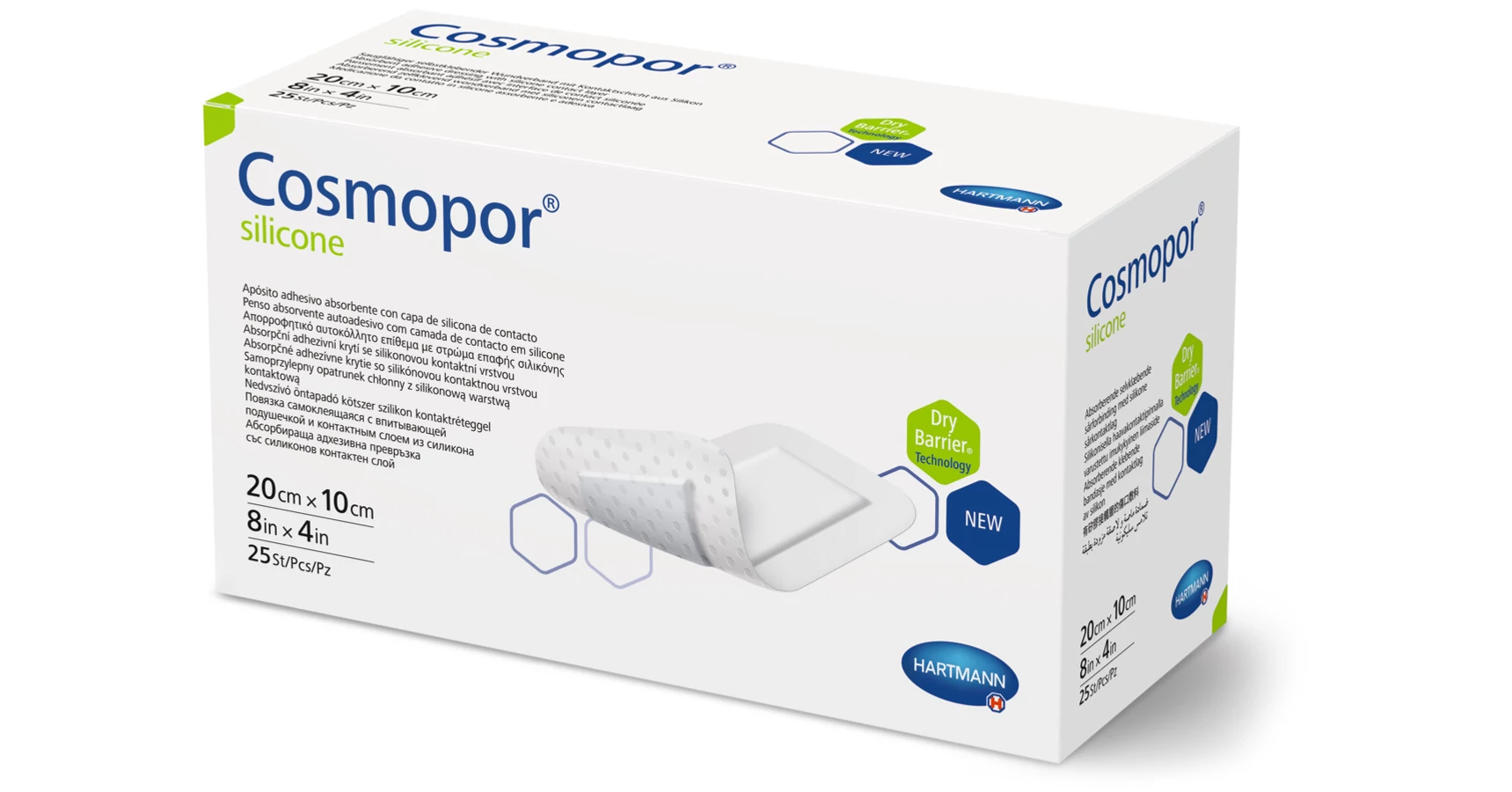 Cosmopor® silicone szigetkötszer (20x10 cm; 25 db) - HARTMANN ...