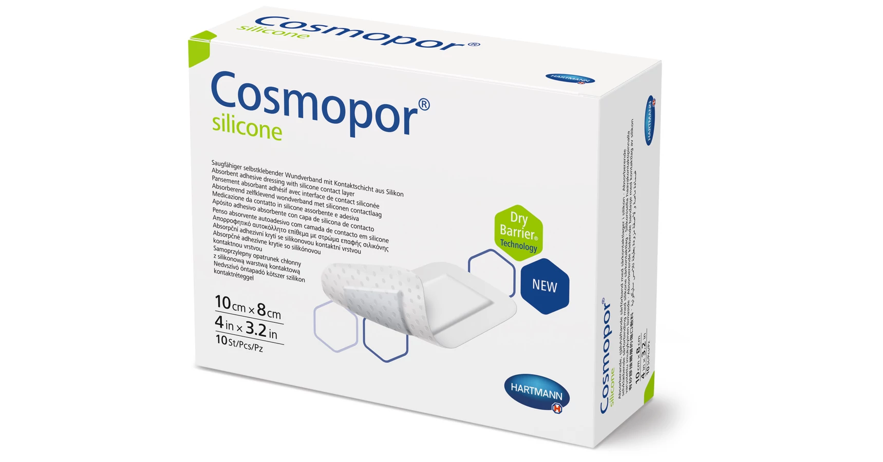 Cosmopor® silicone szigetkötszer (10x8 cm; 10 db) - HARTMANN ...