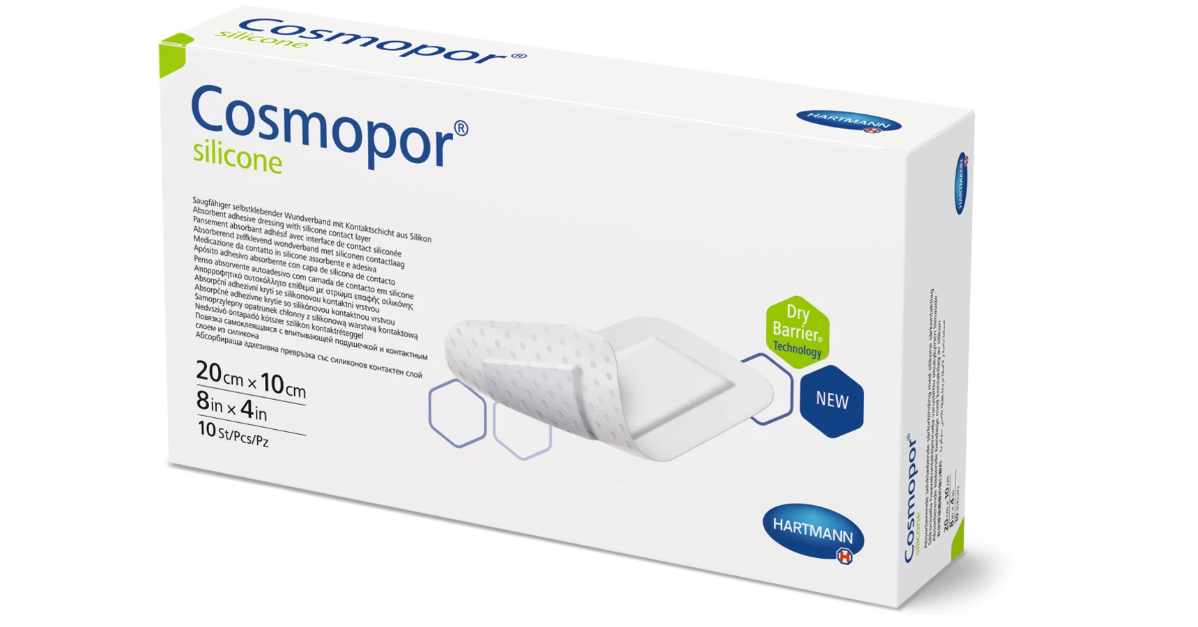 Cosmopor® silicone szigetkötszer (20x10 cm; 10 db) - HARTMANN ...